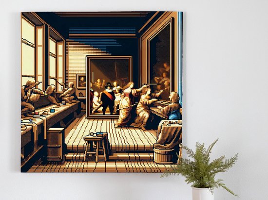 Pixel art rembrandt schilderij | Rembrandt's meesterwerk, in pixels tot ...