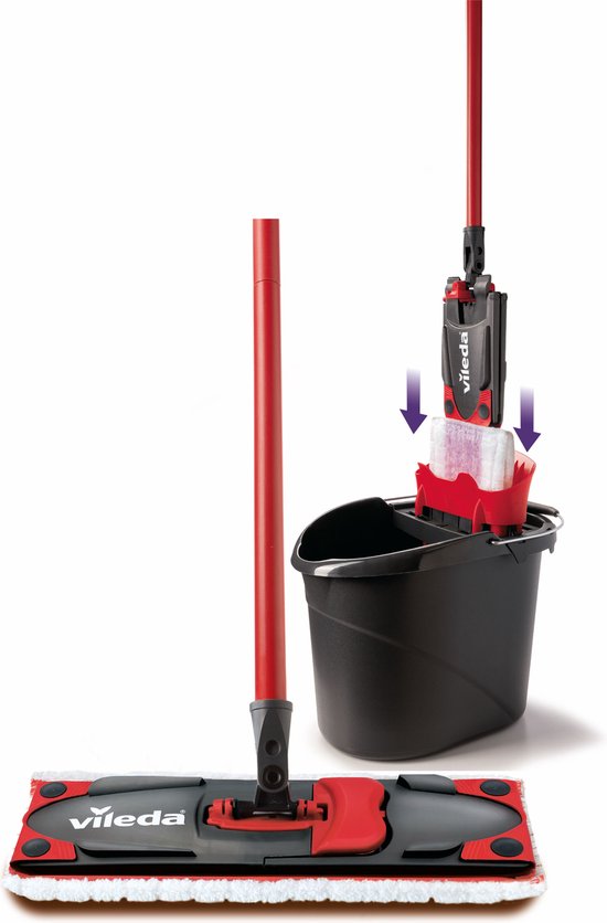 Vileda Ultramax Care Complete set - Vloerwisser mop met steel - Voor ...