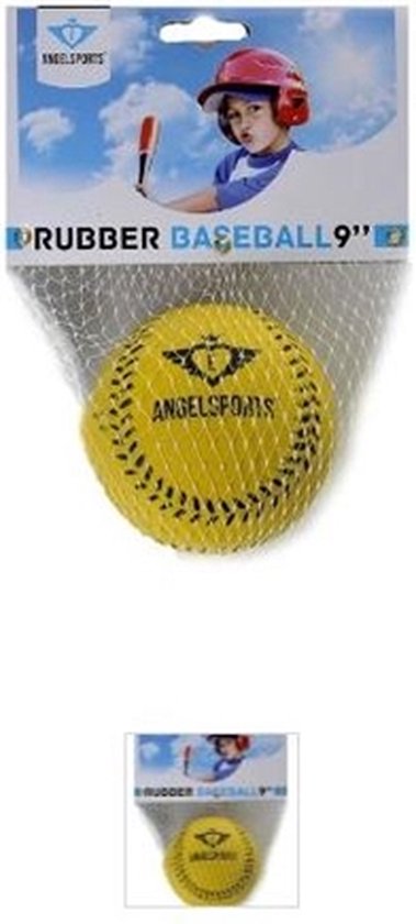 Angel Sports -Rubberen Honkbal - Geel - 9" | bol