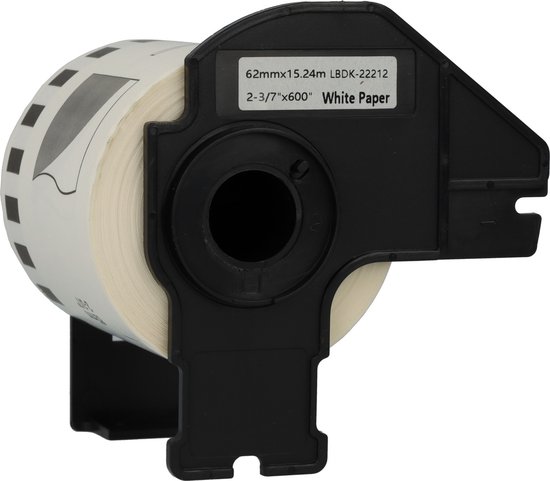 Dappaz - 5 stuks Brother Compatible DK-22212 Labels - Doorlopende ...