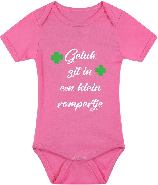 Geluk zit in een klein rompertje Babyromper - schattig - cute - lief ...