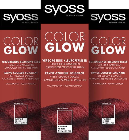 Syoss Color Glow - Pompeian Red - Semi-Permanente Haarverf ...