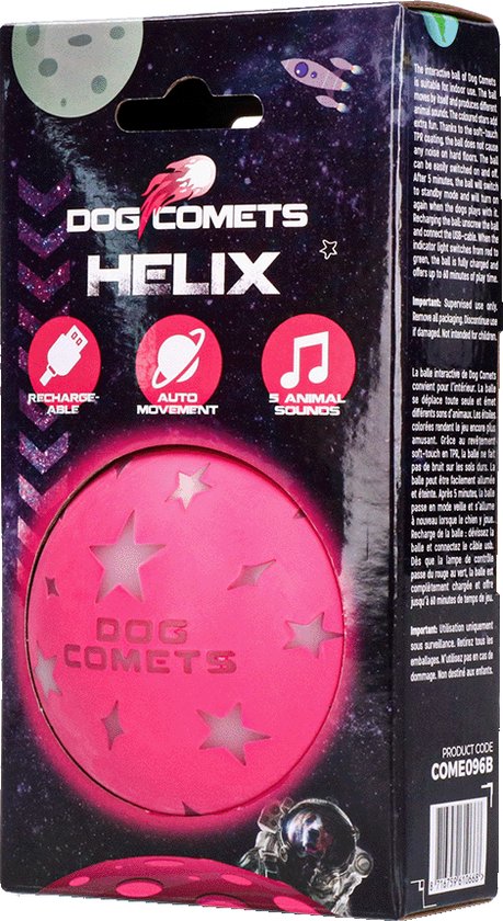 Dog Comets Ball Helix – Ø 7 cm - Hondenspeelgoed – Zelfbewegende ...