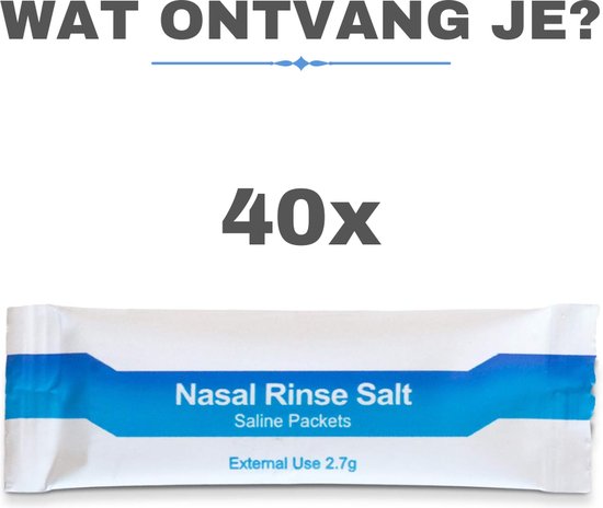 Neus spoelzout - Nasaal Zout - Neusdouche - Nasaal spoel zout ...