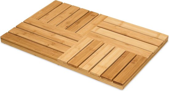 Badmat bamboe 61x40cm antislip douchemat - geschikt voor binnen en ...