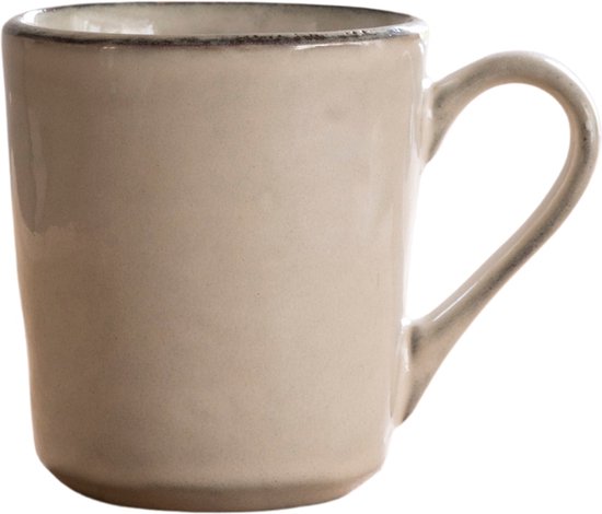 Dutch Rose Organic Mok 39 cl - Theemok - Koffiemok - Creme - Stoneware ...