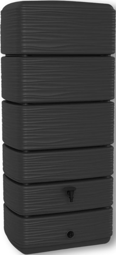 HomeSaver Muurtank Regenton - 320 liter Kunststof Zwart - Inclusief ...