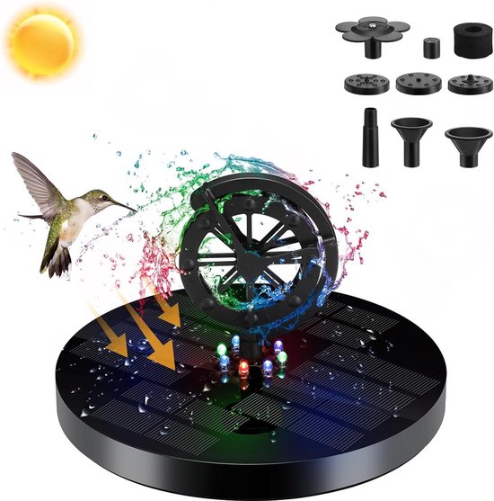 3W Zonne Fonteinpomp LED-verlichting 6 Sproeiers Vijver Fonteinen ...
