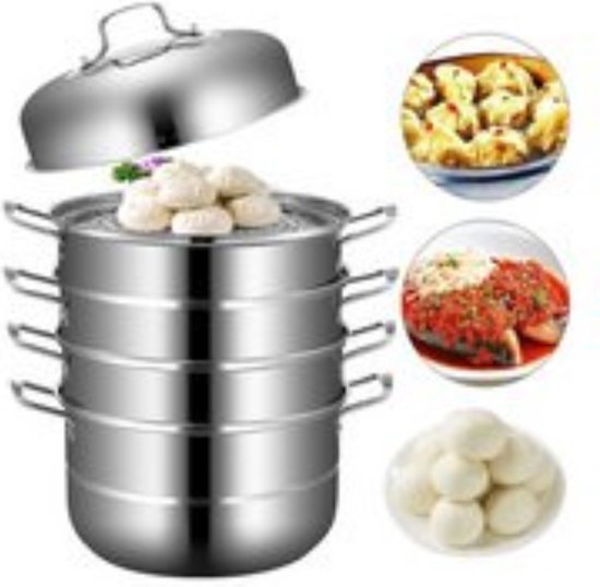 Stoompan - 5-Laagse Stomer - Stoomrek - Stoomnet - Stapelbare Stomer ...