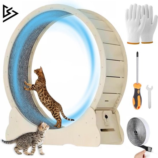 Loopwiel Kat - Katten Loopwiel - Looprad - Kattenwiel - Wit | bol