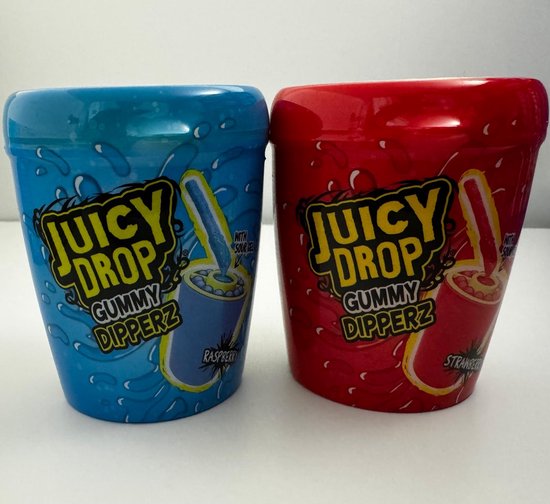 Juicy Drop Gummy Dipperz 2x Strawberry & Rasberry | bol