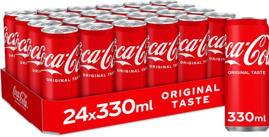 Coca-Cola Cola regular 33 cl per blik, tray 24 blikken | bol