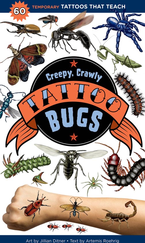 Creepy, Crawly Tattoo Bugs: 60 Temporary Tattoos That Teach, Artemis ...
