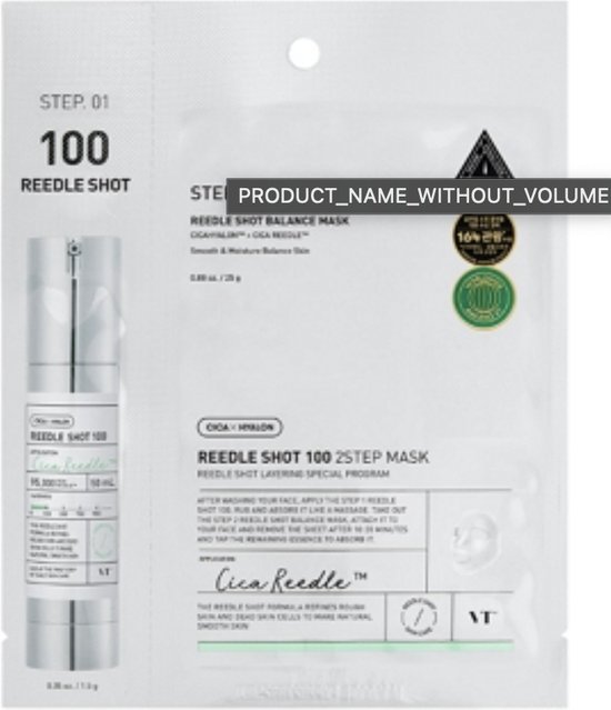 VT Reedle Shot 100 - 2step Serum + Sheet Mask - Korean Skincare | bol