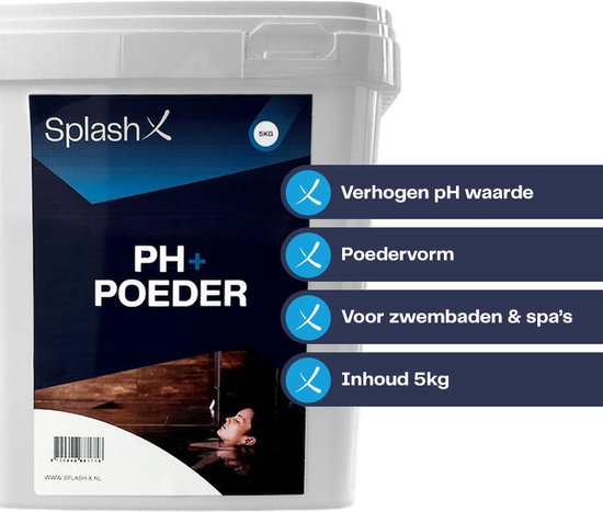 Splash-X pH+ poeder - 5 kg - pH verhogen | bol