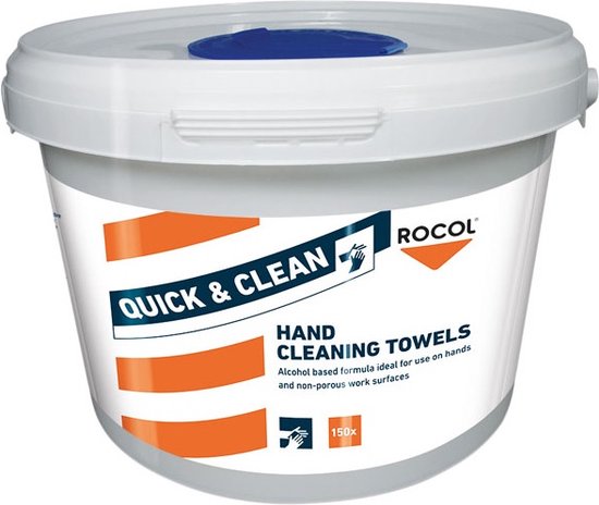 ROCOL 34200 QUICK & CLEAN Hand Cleaning Towels (Tub 150) | bol