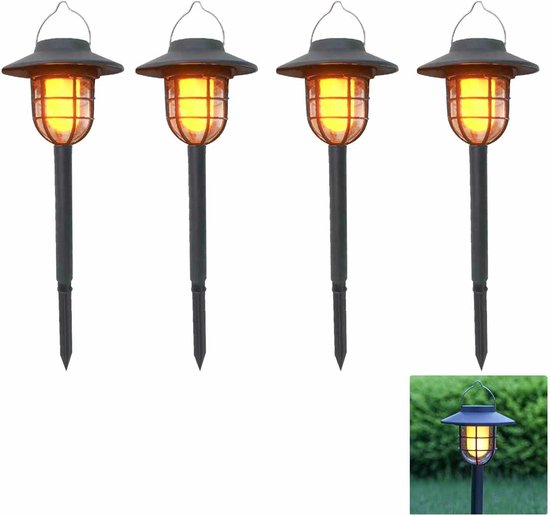 Meedeer 16 Leds Solar Grondspots (4stuks) - Warm wit- Grond Spots op ...