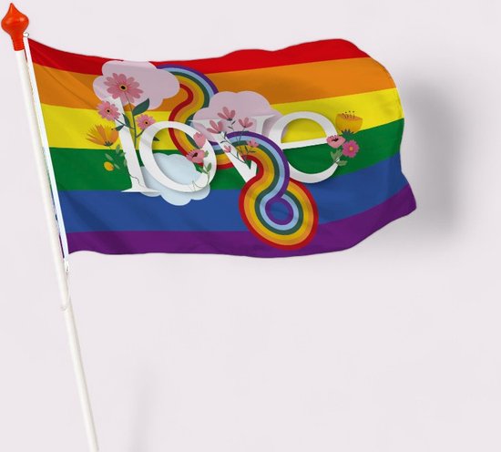 Mastvlag Pride | 150x100cm | Regenboogvlag | LGBT Gay Pride Vlag | Regenboogvlag | bol