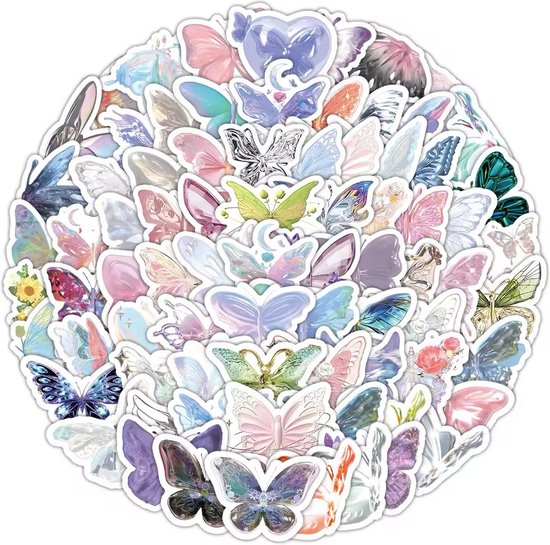 Vlinder Stickers - Set van 50 Stuks - Vlinders - Butterfly - Dieren ...
