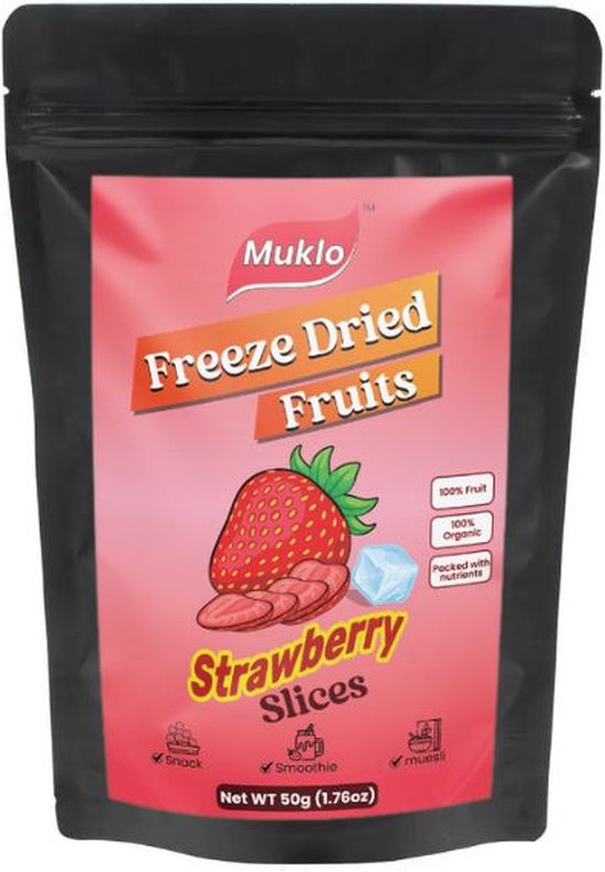 Muklo - Freeze Dried Fruits (Gevriesdroogd Fruit Chips) - Strawberry ...