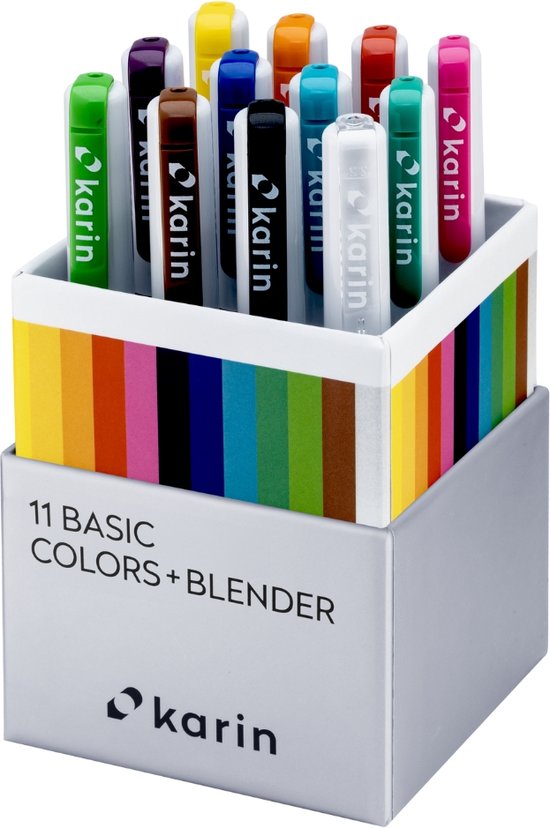 Karin Realbrush PRO Set 12 stuks 11 Basic Colors+Blender | bol