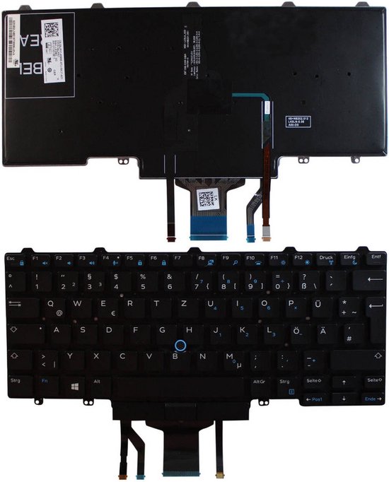 Notebook Toetsenbord (QWERTZ- DUITS) geschikt voor o.a. Dell Latitude ...