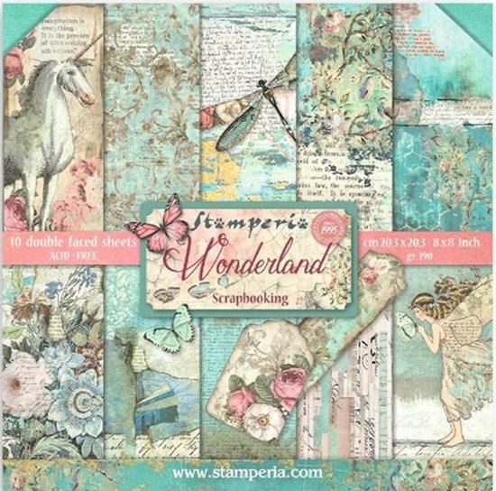 Stamperia Wonderland 8x8 Inch Paper Pack (SBBS109) | bol