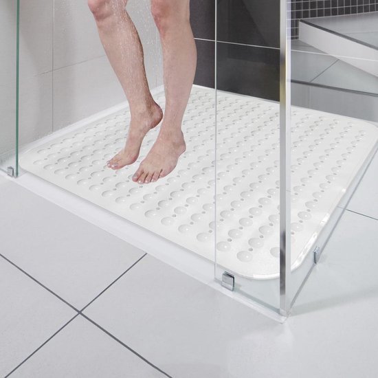 Antislip douchemat 80 x 80 cm grijs - BPA-vrij en schimmelbestendig met ...