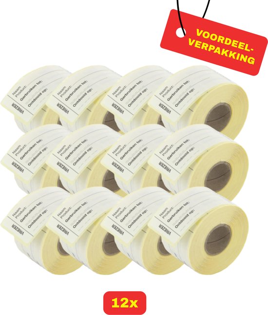 12X HACCP Stickers Rol "Koeling" - Voordeelverpakking! | bol