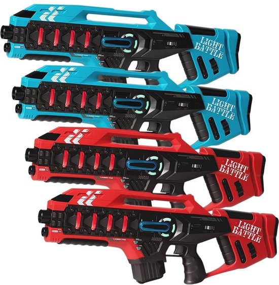 Light Battle Anti-Cheat Lasergame Mega Blasters - Rood/Blauw - 4 ...