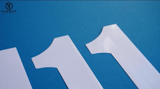 Cijfer sticker 3 | Wit | 3 stuks | Kliko Stickers | Cijfer Stickers ...