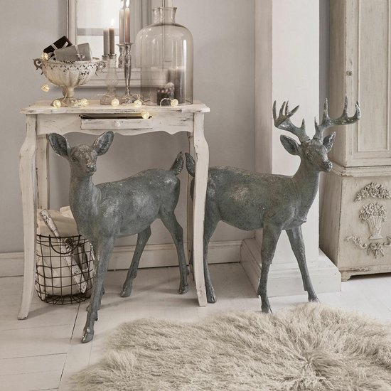 LOBERON Hert en ree in een set Pasly grijs | bol