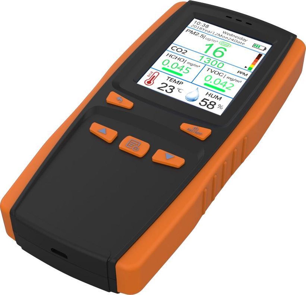 Rovary® CO2 Meter voor luchtkwaliteit- Fijnstofmeter - Temperatuurmeter ...