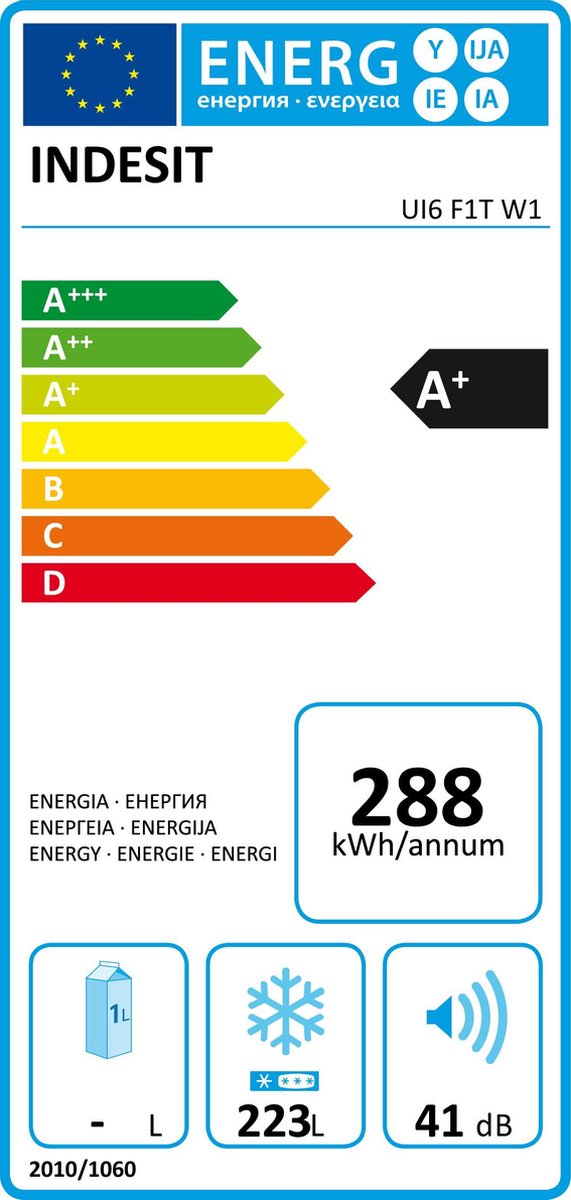 Vriezer Indesit UI6 F1T W1 Wit (167 x 60 cm) | bol.com