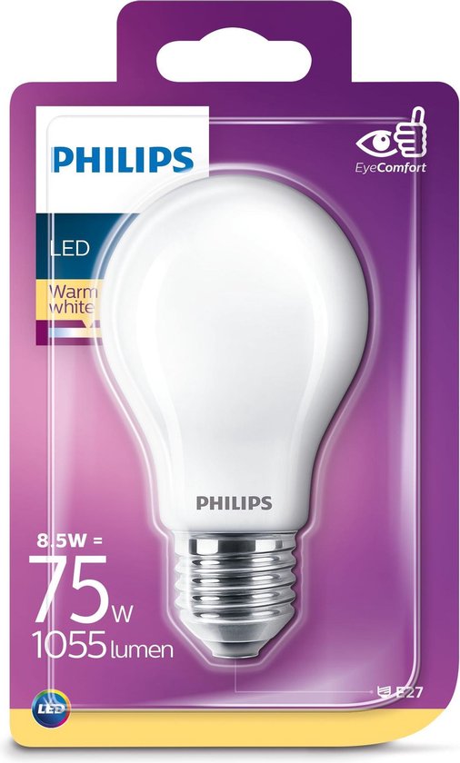 Philips Classic LED lamp 8,5 Watt 1055 Lumen Mat | bol