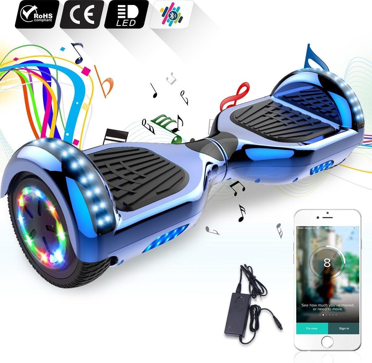 Evercross Hoverboard 6.5”| Flits Wielen | Bluetooth en LED verlichting ...