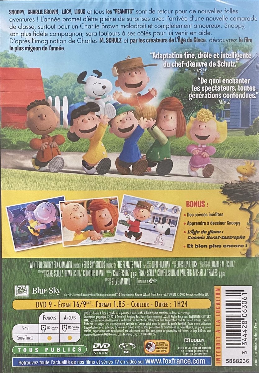 Snoopy Le film et les peanuts (Dvd) | Dvd's | bol