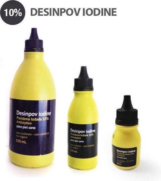 1 FLES Jodiumoplossing 1/2 lit - 500ml + 10 GAASJES De desinfectie voor ...
