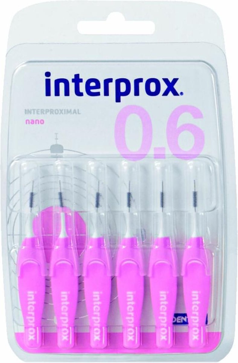 3x Interprox Ragers Nano 0.6 Roze Blister à 6 ragers | bol.com