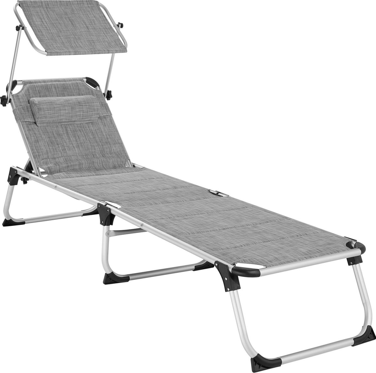 tectake -ligbed Lorella - aluminium- incl. verwisselbaar hoofdkussen ...