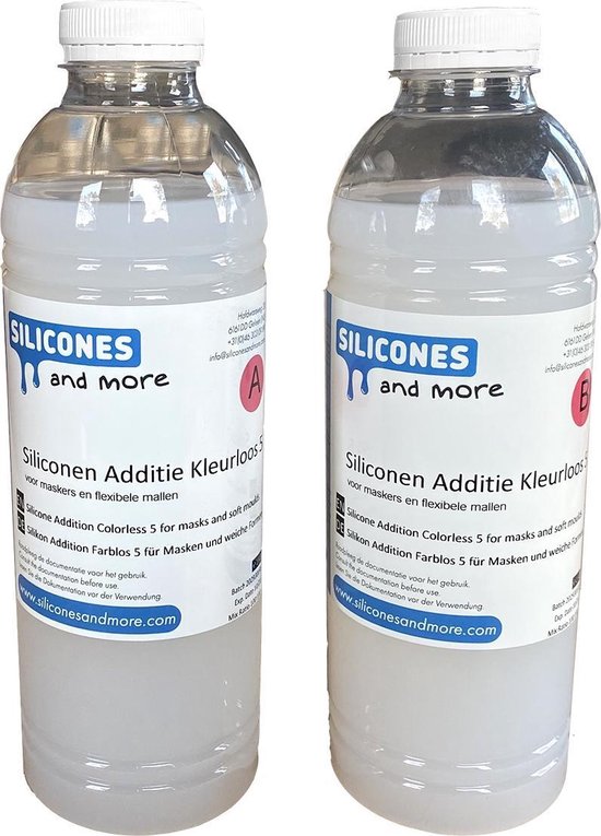 Siliconen Additie Kleurloos 5 voor maskers en flexibele mallen - 2 Kg ...