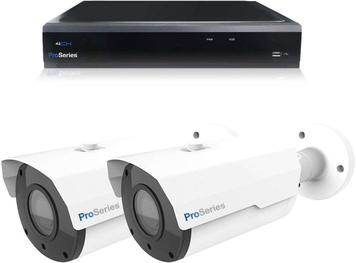 Set de caméras de sécurité 2 x Sony Bullet Camera 8MP 4K UHD - Sans fil ...