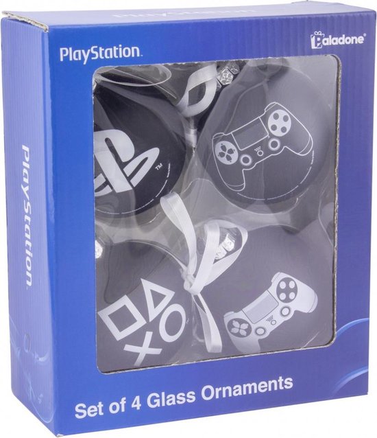 Playstation - Set of 4 Glass Ornaments | bol