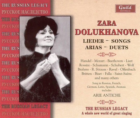 Lieder Songs Arias Duets - Russian Legacy, Zara Dolukhanova | CD (album) | Muziek | bol