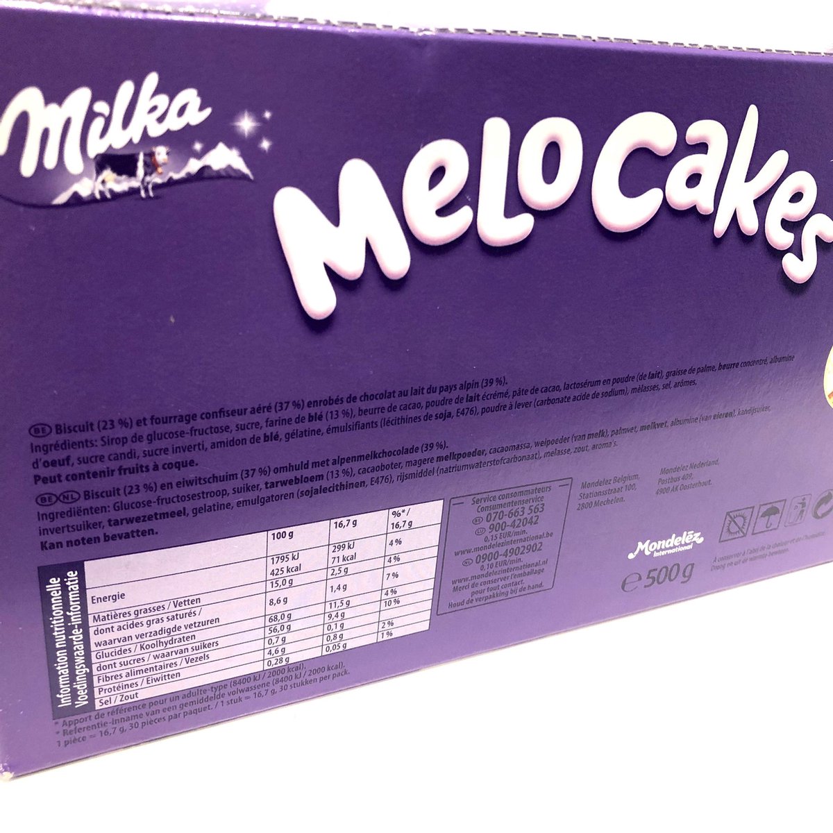 Milka Melo Cakes Biscuit en Eiwitschuim Omhuld met Alpenmelkchocolade ...