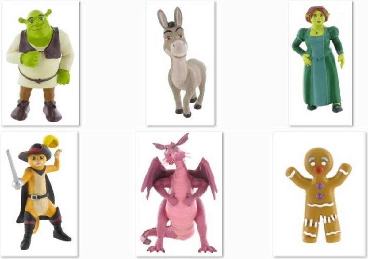 Shrek - Speelfigurenset - 6 stuks - DreamWorks - 6-10 cm - kunststof ...