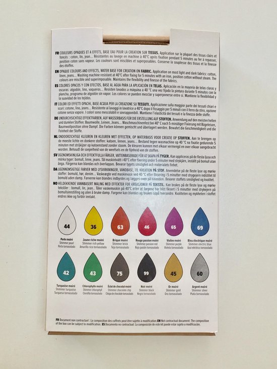 Pebeo - Tie dye verf - Textielverf - Metallic kleuren - 12 kleuren ...