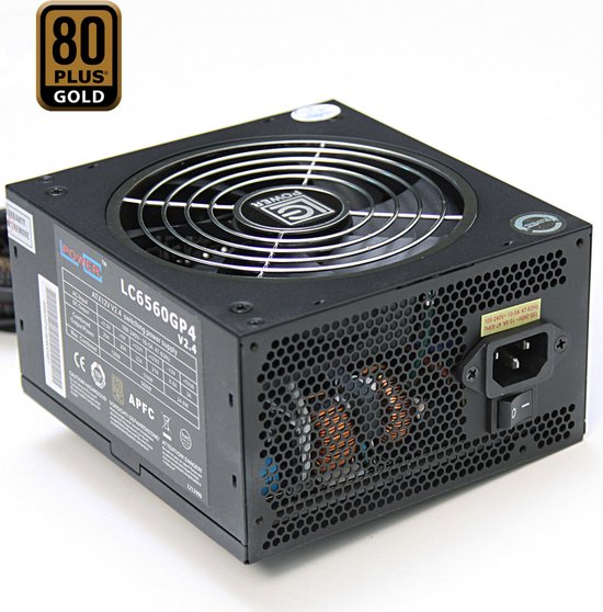 LC-Power LC6560GP4 V2.4 - Modular 80+ Gold 560W Voeding ATX Zwart power ...