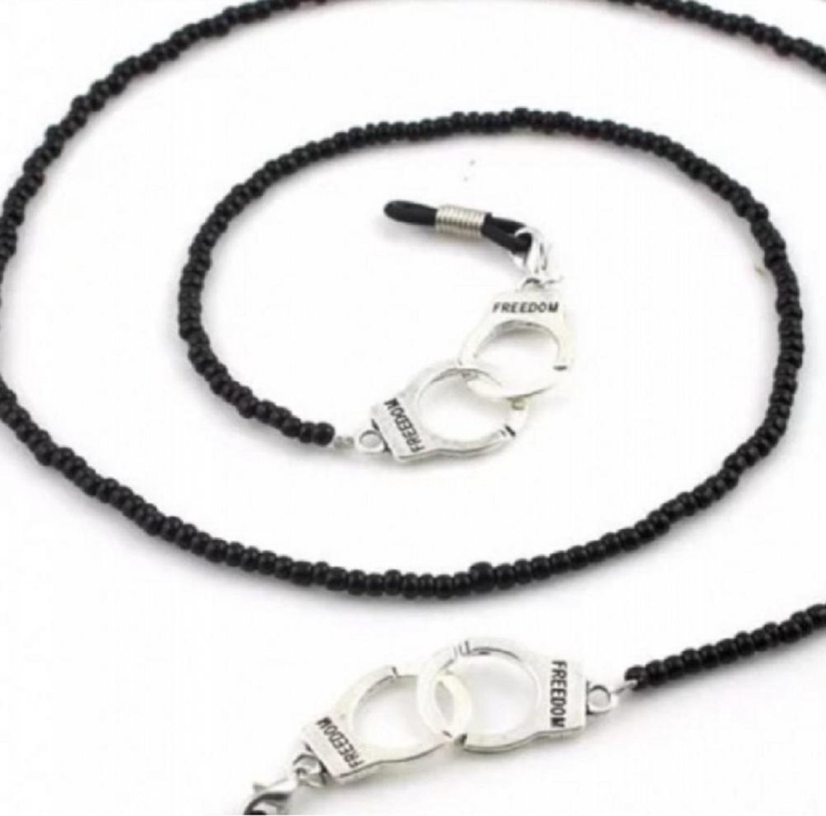 Brillen ketting- Handboeien- zwart- Kraaltjes- Brillekoord- Charme ...