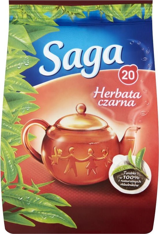 Saga - Black Tea 20 Bags 28G | bol